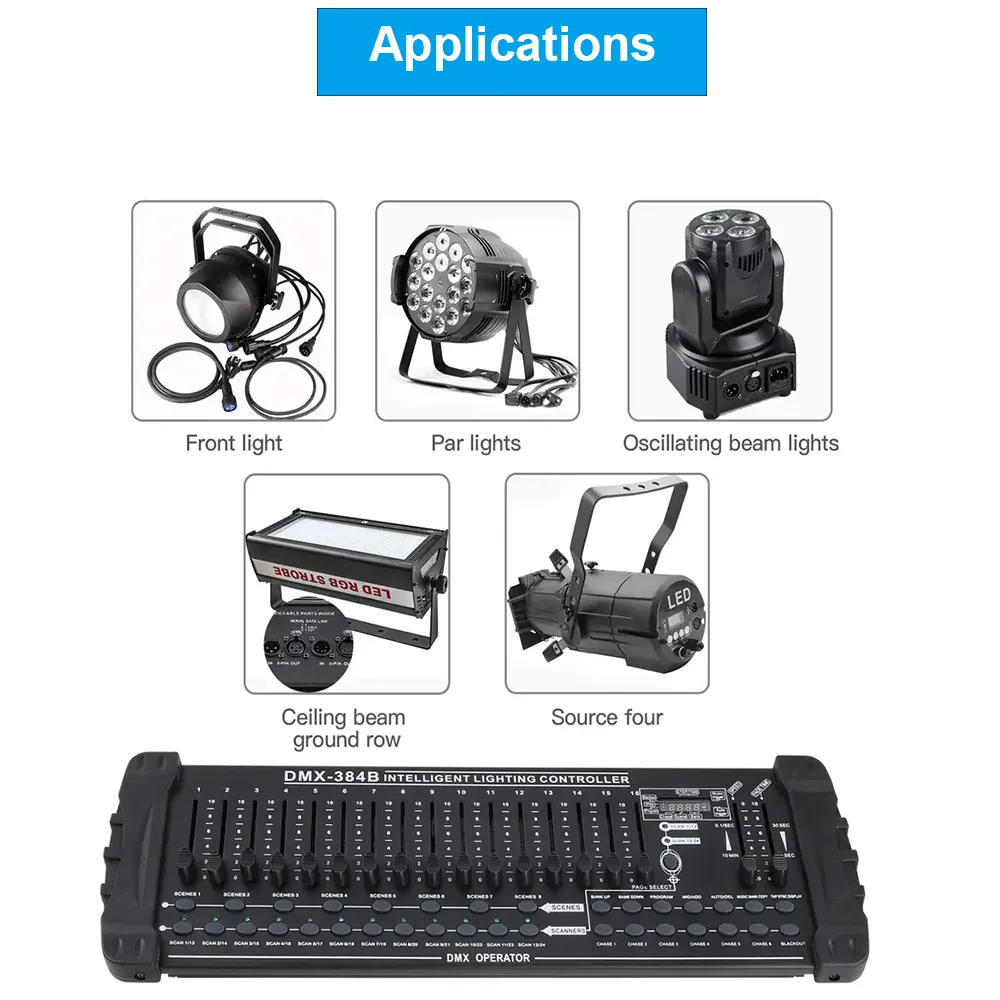 DHgate.com:Professional DMX-384B 16-Channel Stage Lighting Controller for LED Moving Head ...