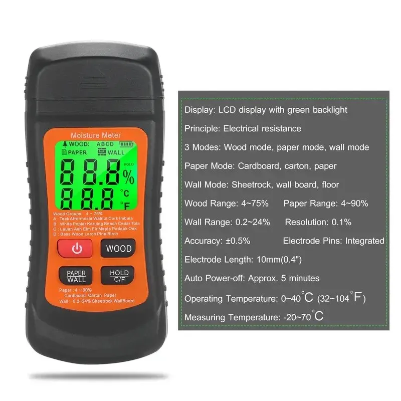 DHgate.com:8-in-1 Digital Wood Moisture Meter: Precise Needle Water ...