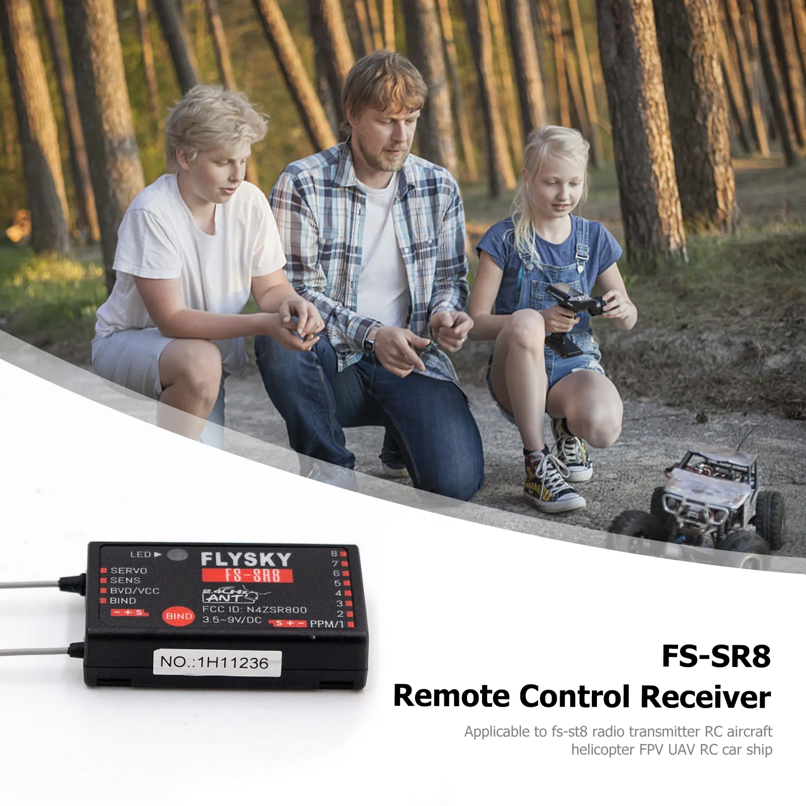 DHgate.com:FLYSKY FS-SR8 2.4GHz ANT 8 Channel Mini Receiver Remote ...