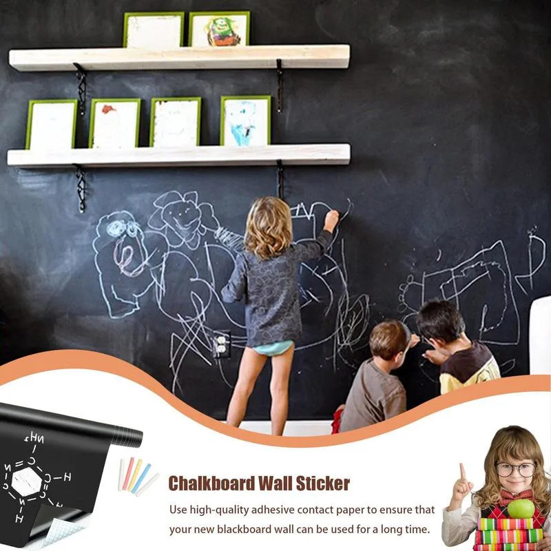 48''x36'' Large Self-Adhesive Blackboard Wall Sticker for Classroom ...