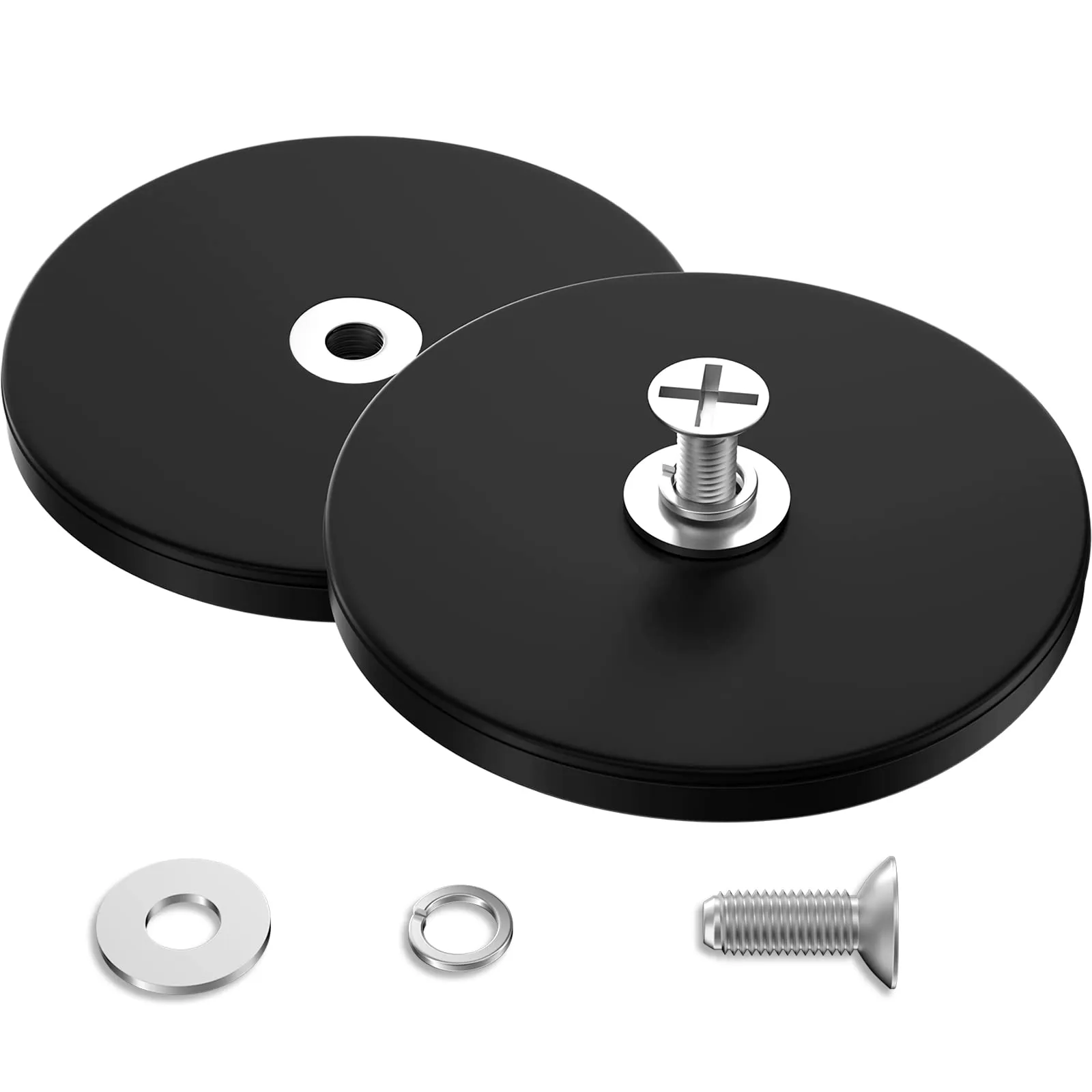 66mm Strong neodymium magneti with M6 Flat Threaded Studs and Anti ...