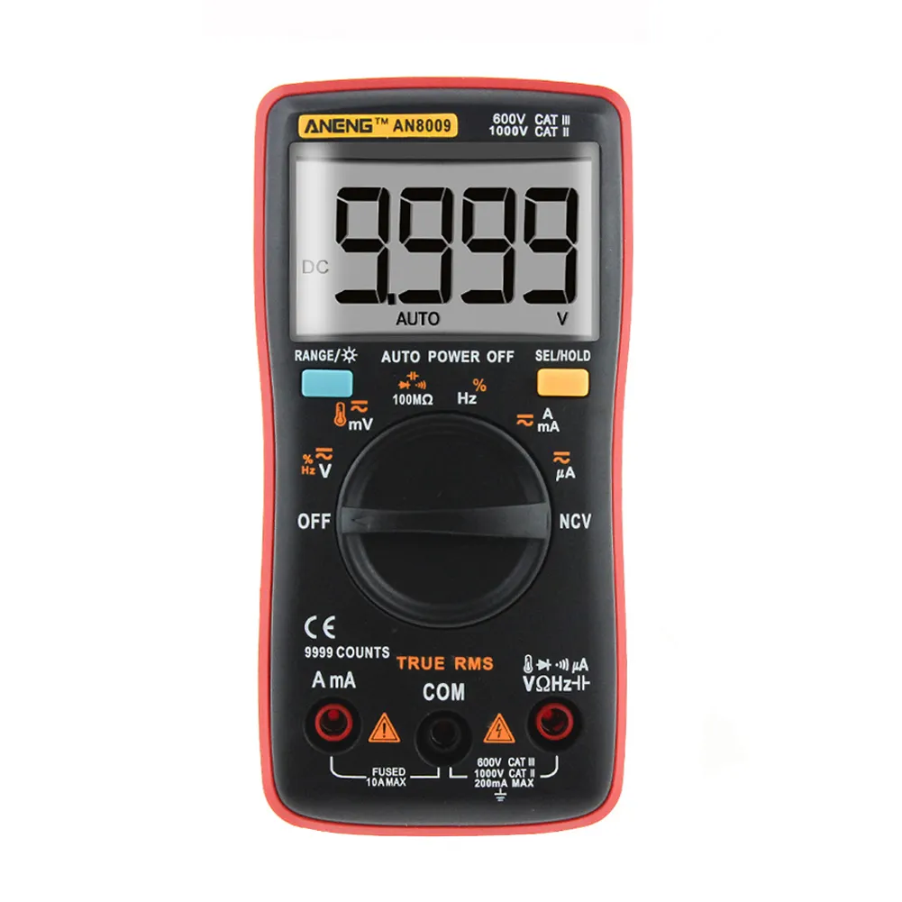 True-RMS Auto Range Digital Multimeter - Accurate AC/DC Voltage ...