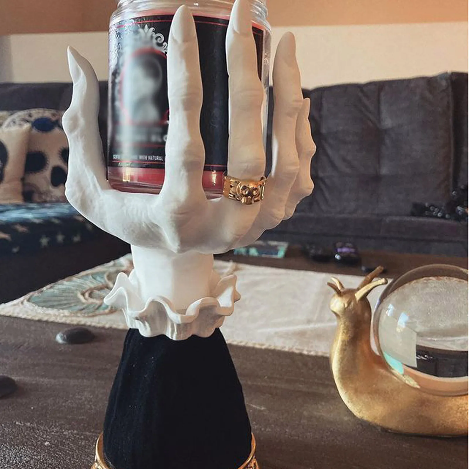 Bewitching 9.8 Resin Witch Hand Candle Holder for Halloween Decor from ...