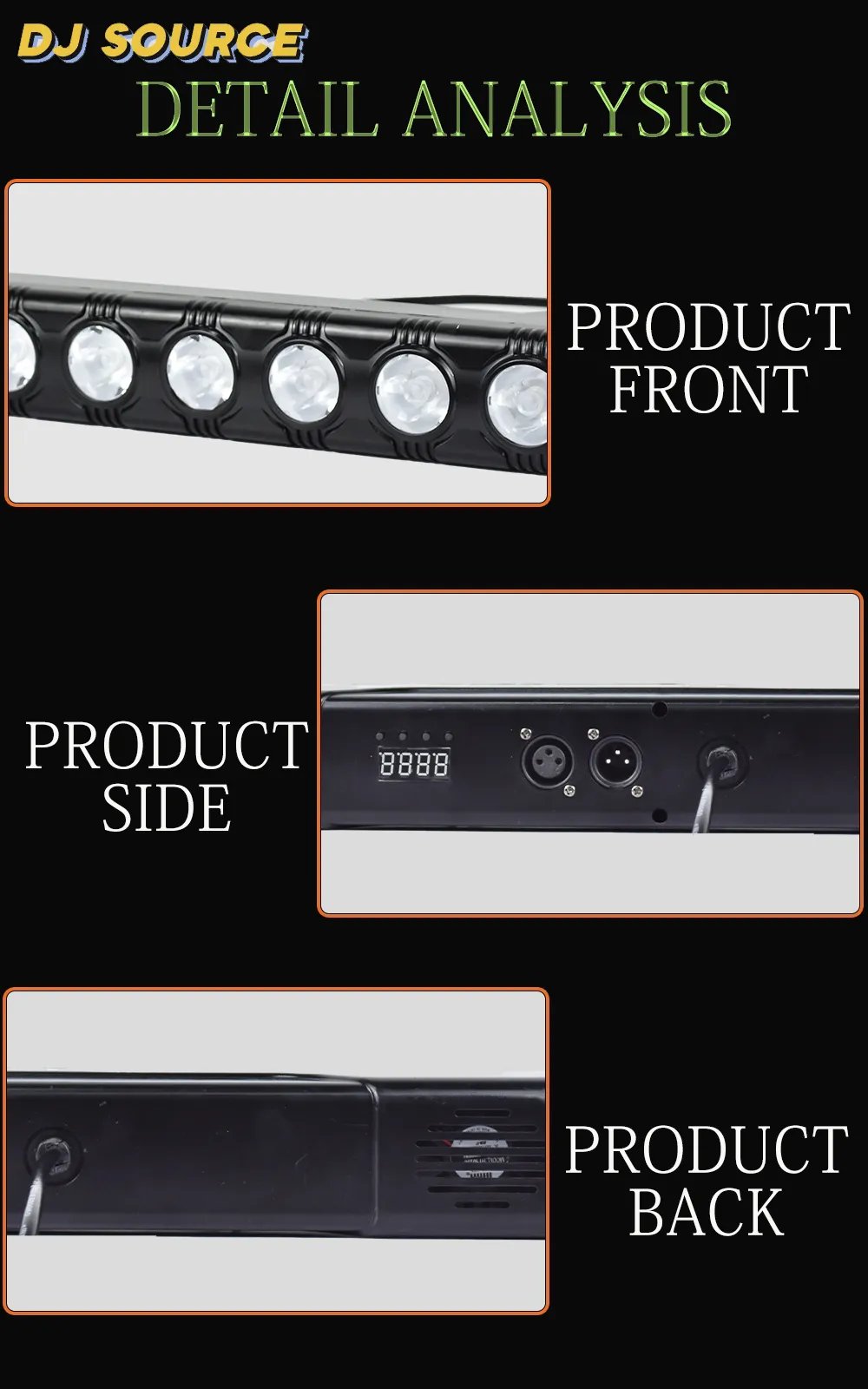 Smile LED Par 9x12W RGBW/RGB/Golden DMX512 Wall Wash Lights Strobe ...