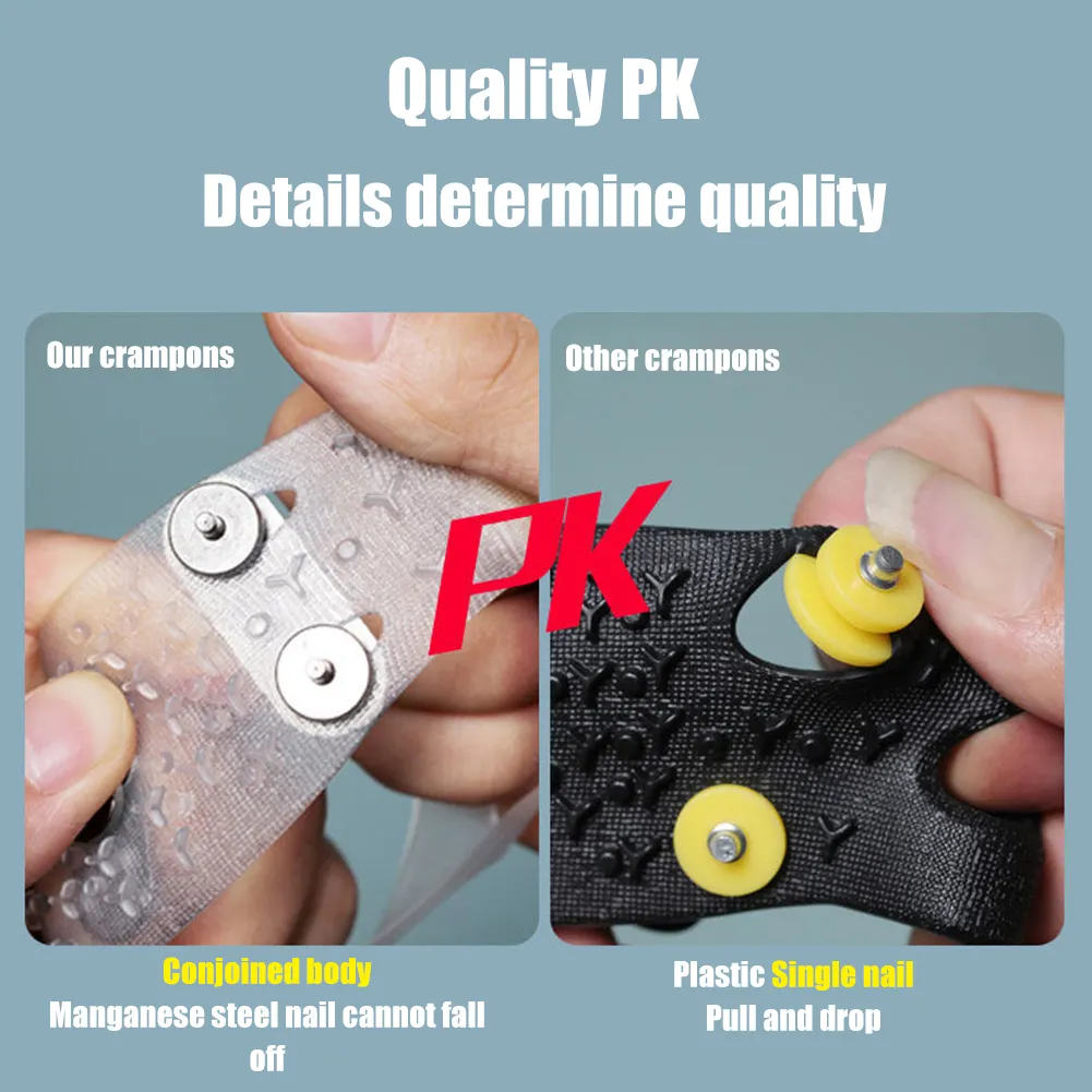 DHgate.com:20245 Studs Ice Crampons, Adjustable Anti-Skid Snow Grippers ...