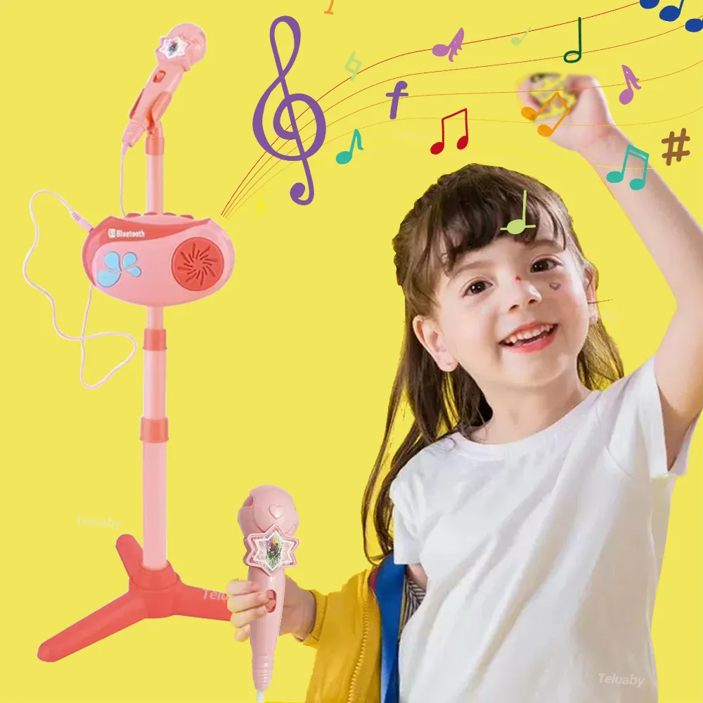DHgate.com:2024Kids Karaoke Microphone with Stand, Bluetooth Wireless ...
