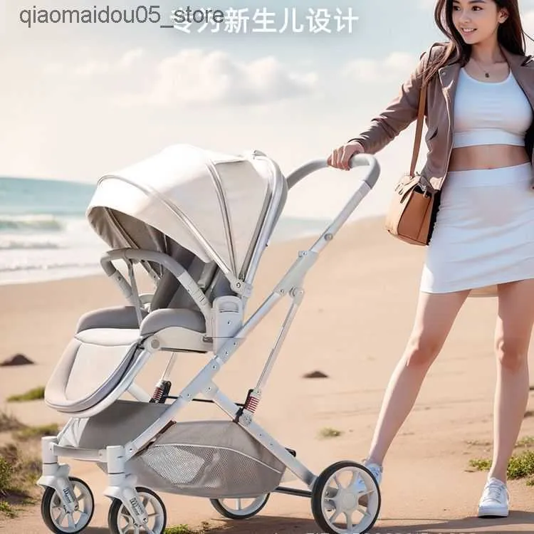 Lightweight Foldable Stroller: Reversible Seat, High Landscape, Newborn ...