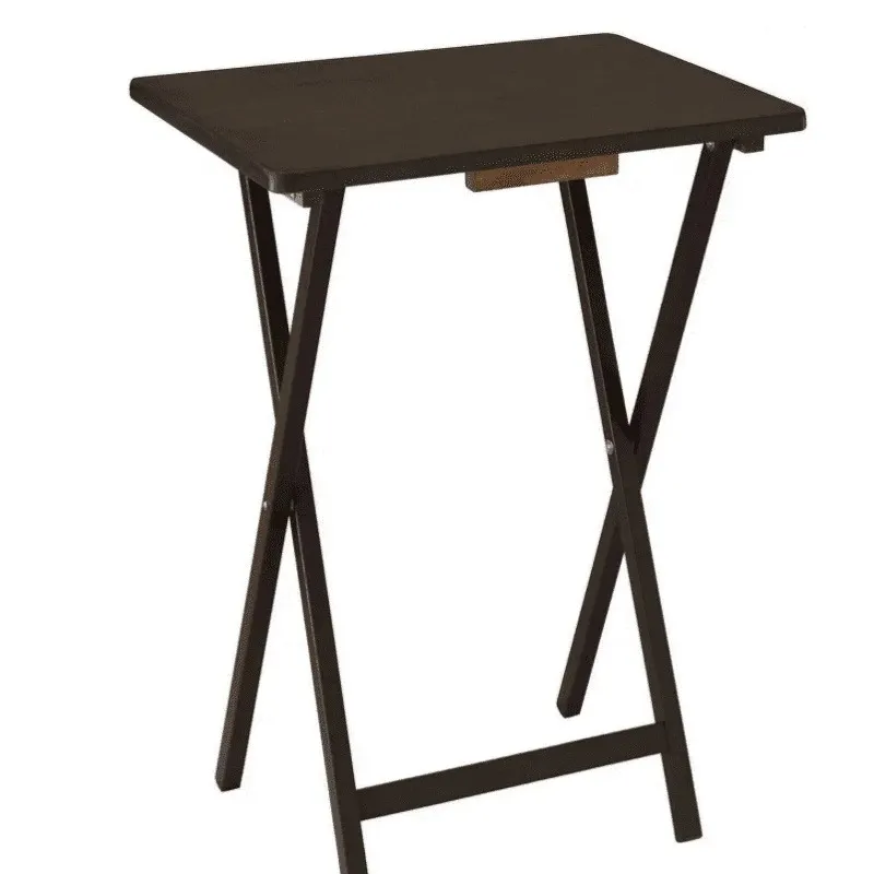 Mainstays Indoor Folding Side Table Set Of 4 In Walnut L19 X W15 X H26 ...