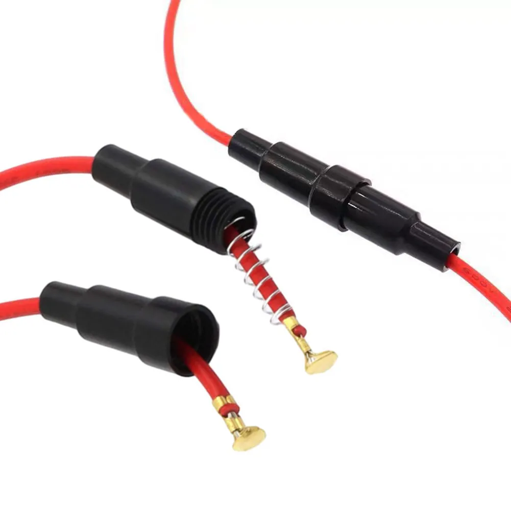 Inline Mini Fuse Holder Screw Type for 5x20mm Glass Fuse 20AWG Wire ...