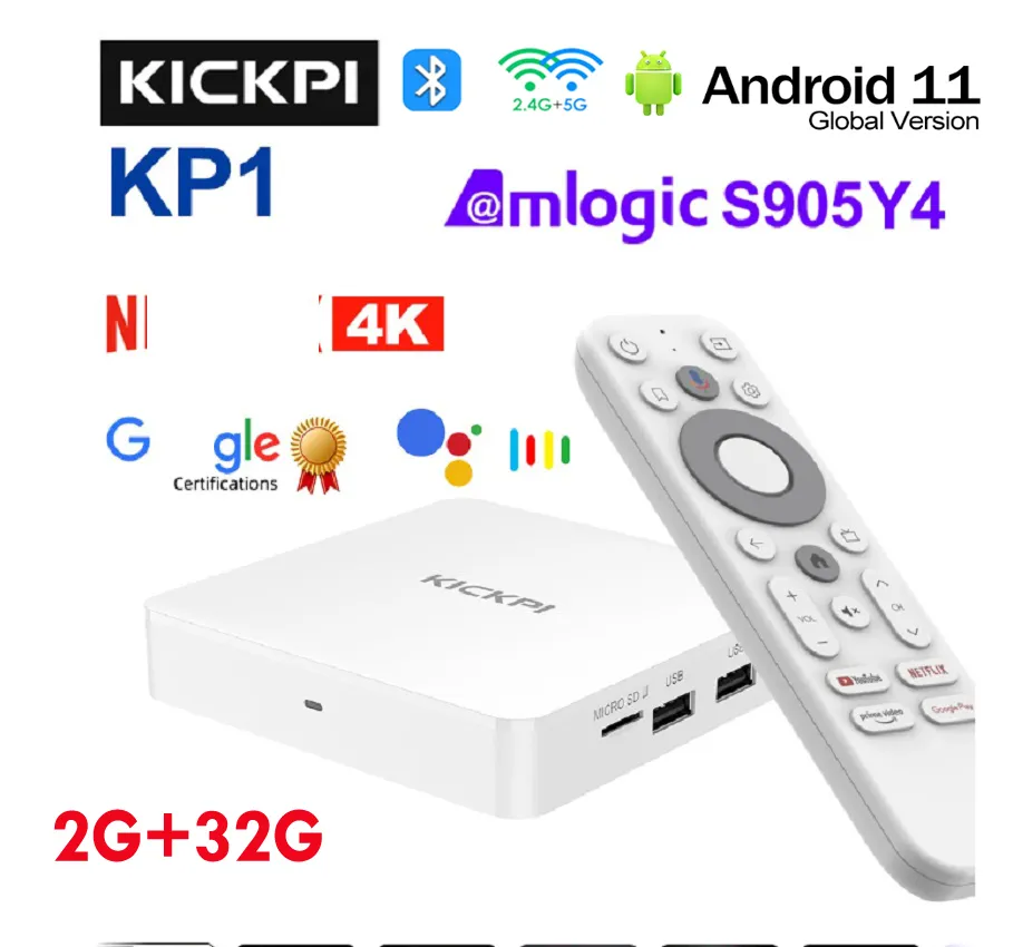 KICKPI TV Box KP1, Decodificador Con Android 11, Certificado Por Netfix ...