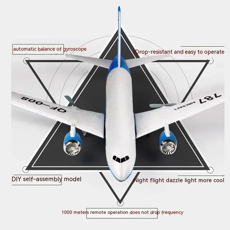 Boeing 787 Glider Model 2.4G RC Airplane, 3 Channel Fixed Wing ...
