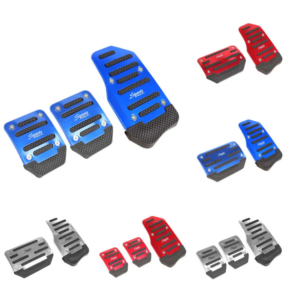 Universal Aluminum Alloy Non-slip Foot Pedal Pad Covers for Automatic ...