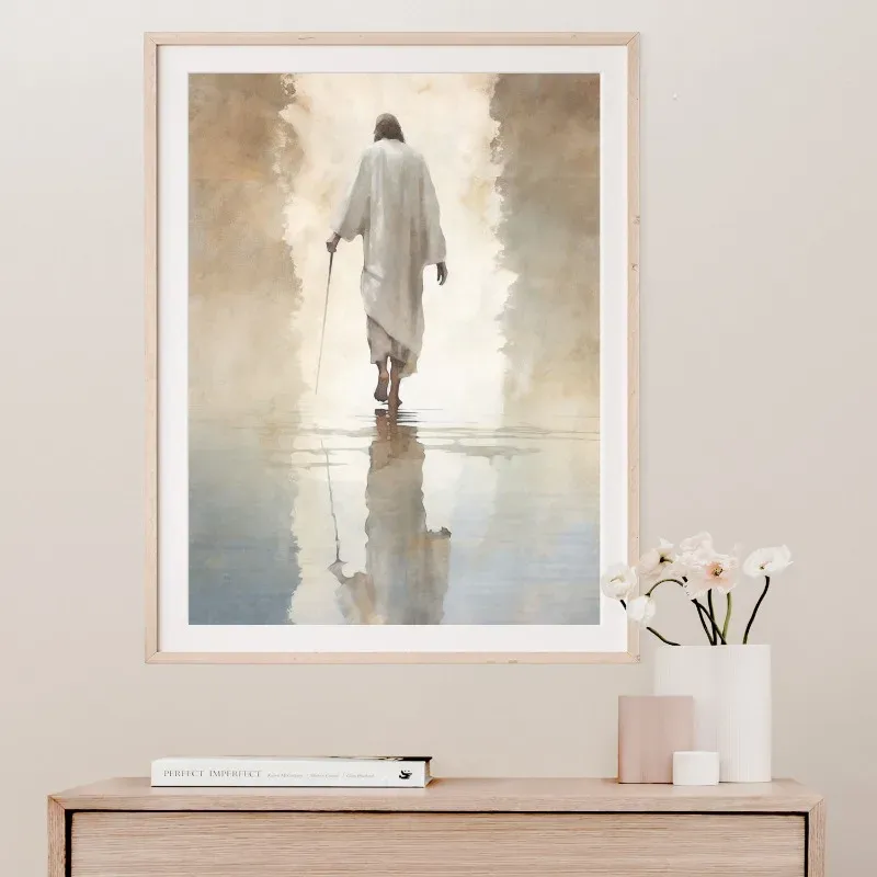 Jesus Poster Modern Christian Motivational Earth Tone Verse And Bible ...