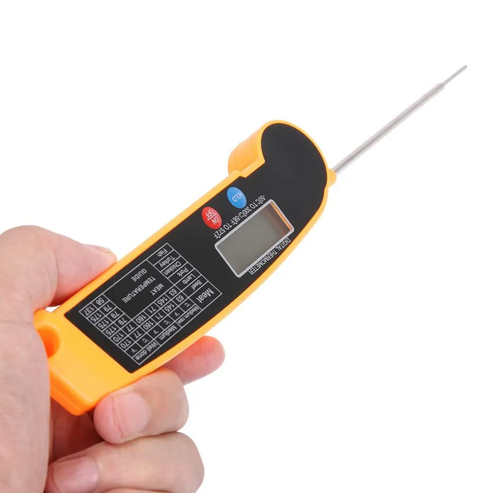 Instant & Precise Meat Thermometer: Digital LCD Food Probe for Cooking ...