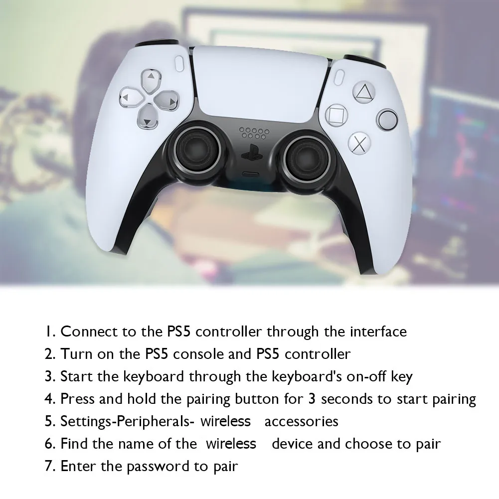 Bluetooth Adapter For Ps5 Compatible Gaming Keyboard Handle For Sony ...