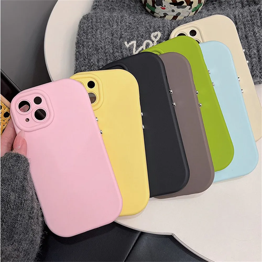 DHgate.com:Matte Soft Silicone Case for iPhone 15/14/13/12 Series ...