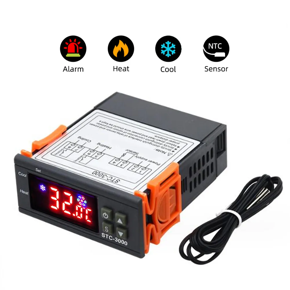 Wholesale Stc 3000 Digital Temperature Controller With Ntc Sensor 12v 24v 220v Thermostat