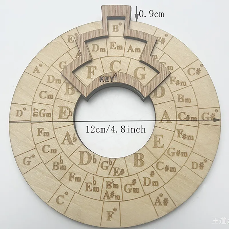 Circle Of Fifths Wheel Guitar Chord Wheel Wooden Melody Tool Musical ...