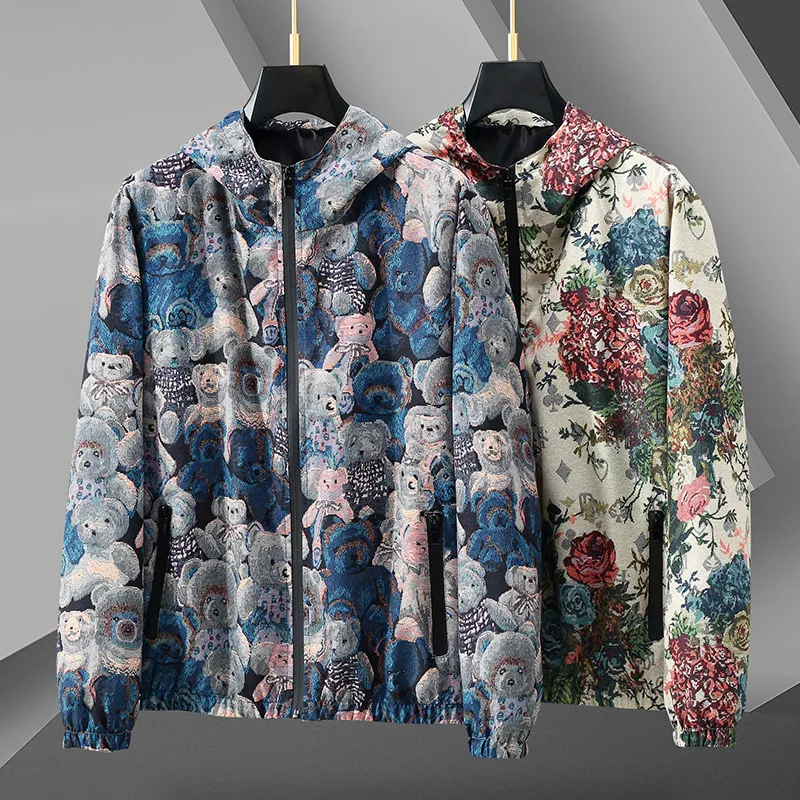 DHgate.com:Floral Hooded Mens Casual Jacket: Premium Spring Fashion ...