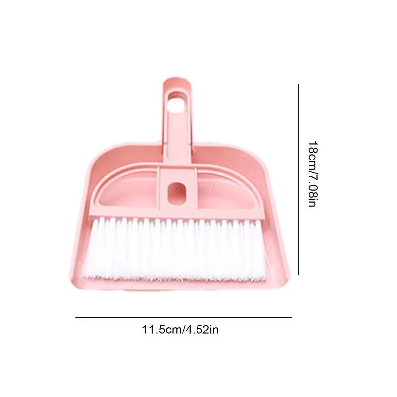Portable Mini Hand Broom and Dustpan Set with Long Handle for Table ...