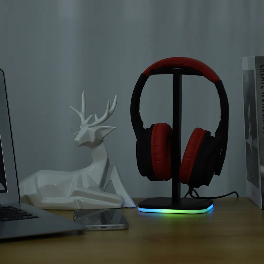 Smile Gaming RGB Headphone Stand Over Ear Headset Hanger Rack For ...