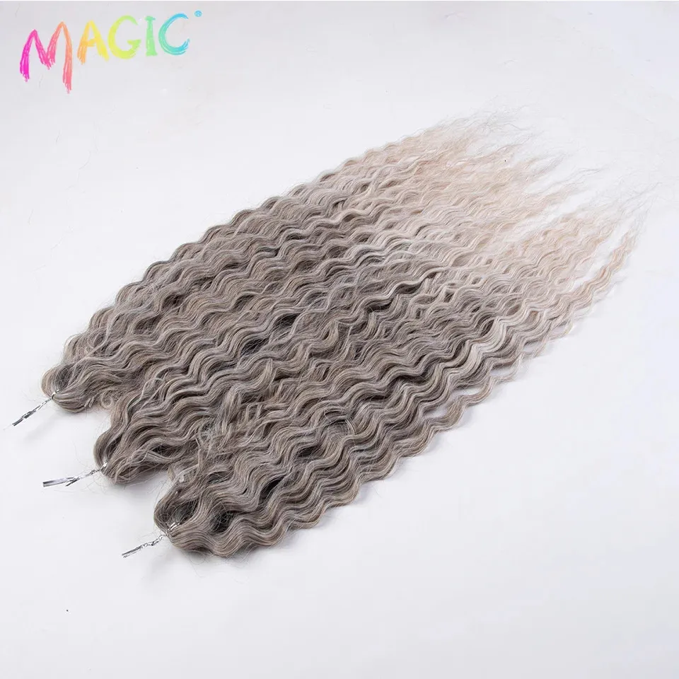 Magic Synthesis Hair Water Wave 24 Inch Braided Hair Twisted Crochet ...