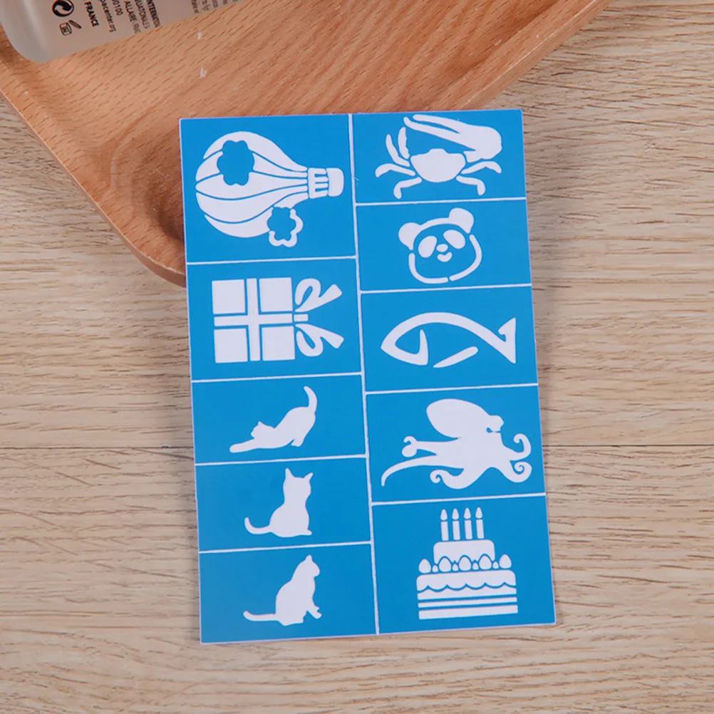 Stencil Stickers: Glitter Tattoo Airbrush Templates, Nail Art Stencils ...