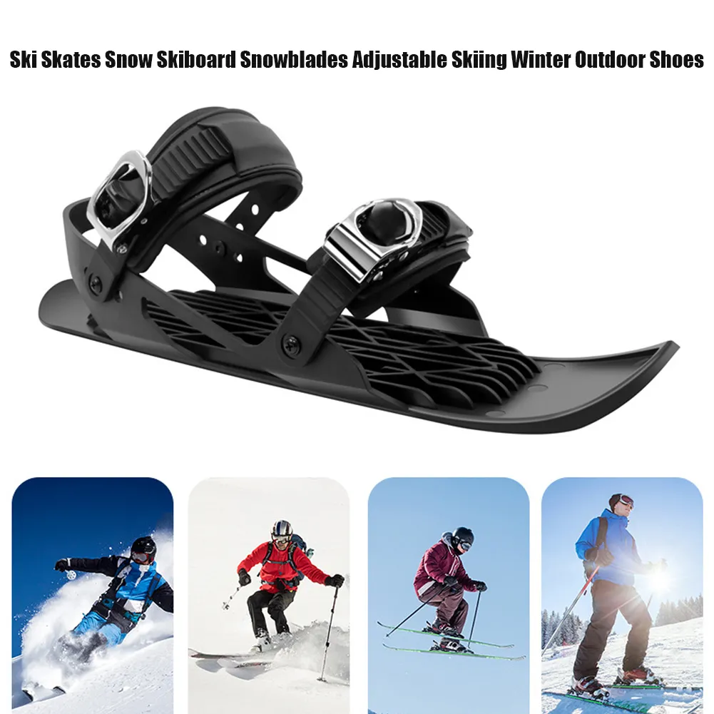 Lightweight Mini Ski Skates: Portable Short Snowboard for Winter ...