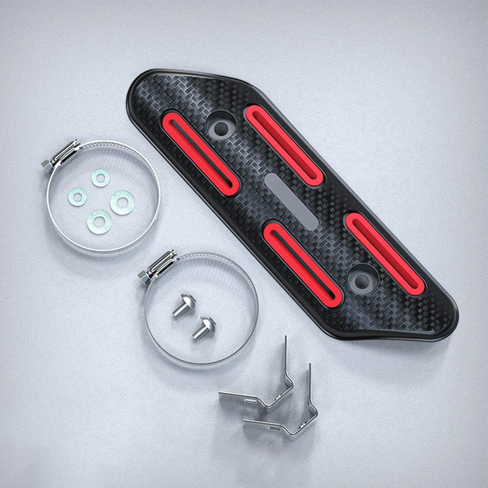 Motorcycle Heat Shield Black Universal Exhaust Pipe Guard Protector ...