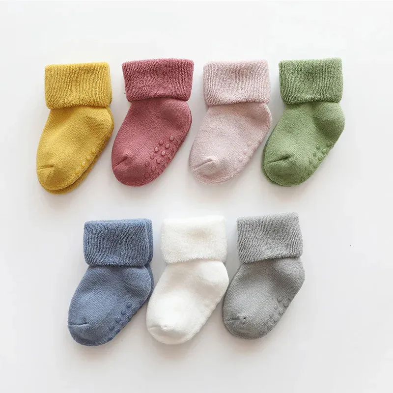 Baby Winter Anti-Slip Long Socks for Newborn Boys and Girls, Cute ...