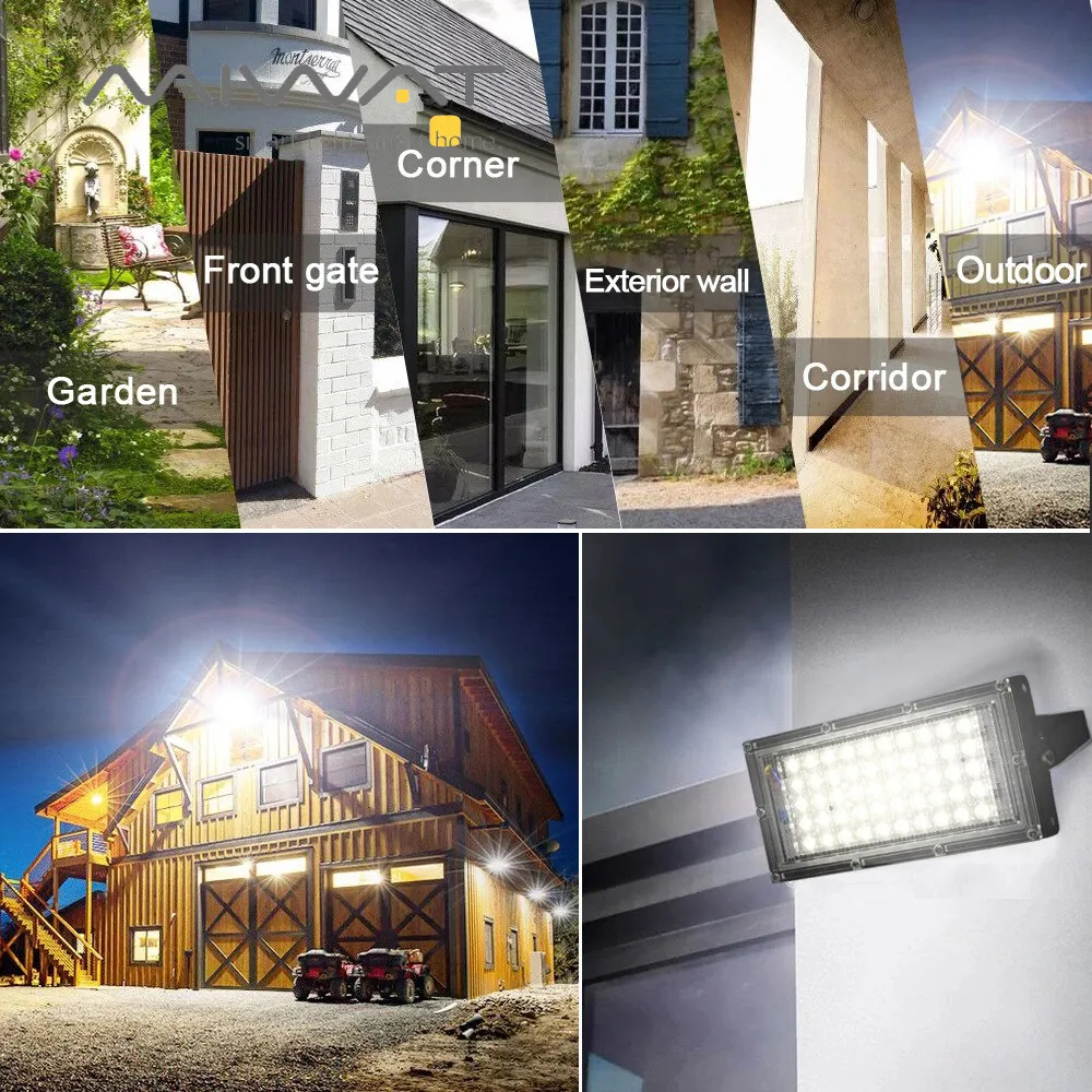 50W LED Flood Light: IP65 Waterproof Outdoor Lighting For Landscape ...