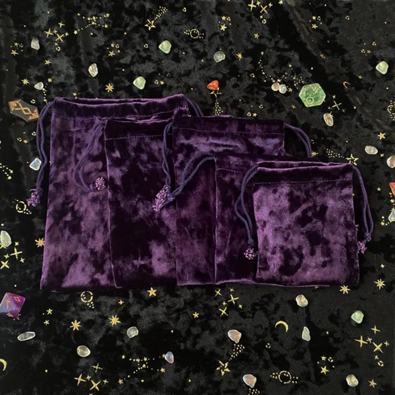 Velvet Drawstring Bag for Jewelry, Tarot Cards, Dice, and Party Storage ...