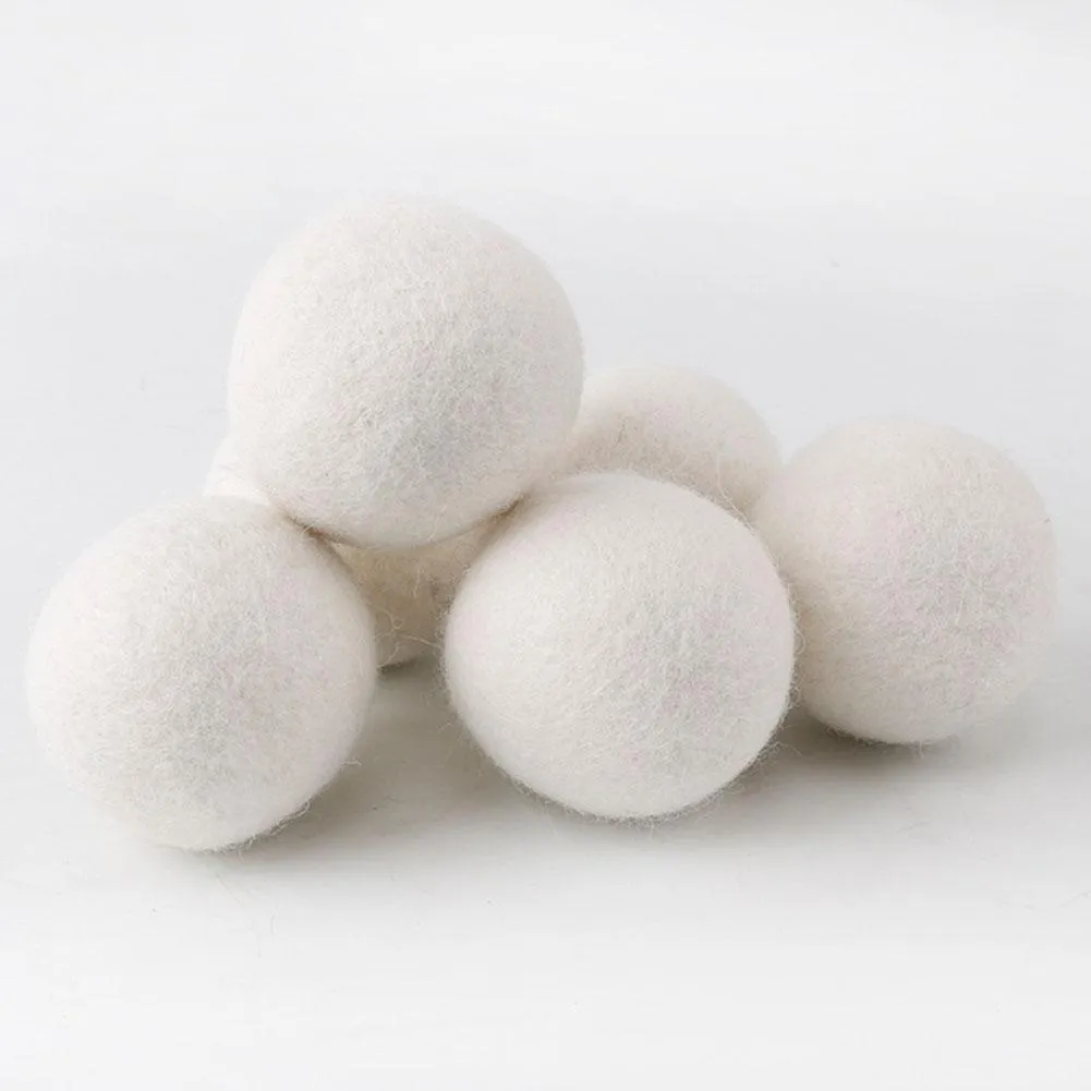 Reusable Wool Dryer Balls for Softening Laundry & Fleece Drying 3cm ...