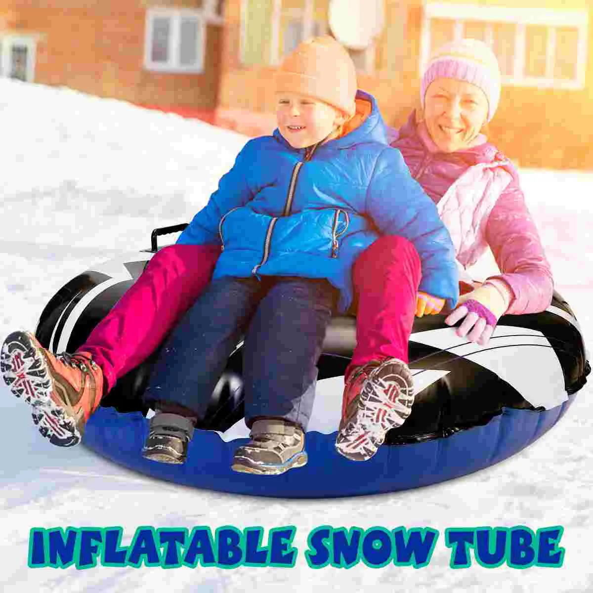 DHgate.com:2024 Upgraded120cm Inflatable Snow Tube PVC Snow Sled Round ...