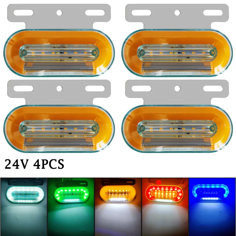 DHgate.com:4-Pack 24V Waterproof LED Truck Side Marker Indicator Lamps ...