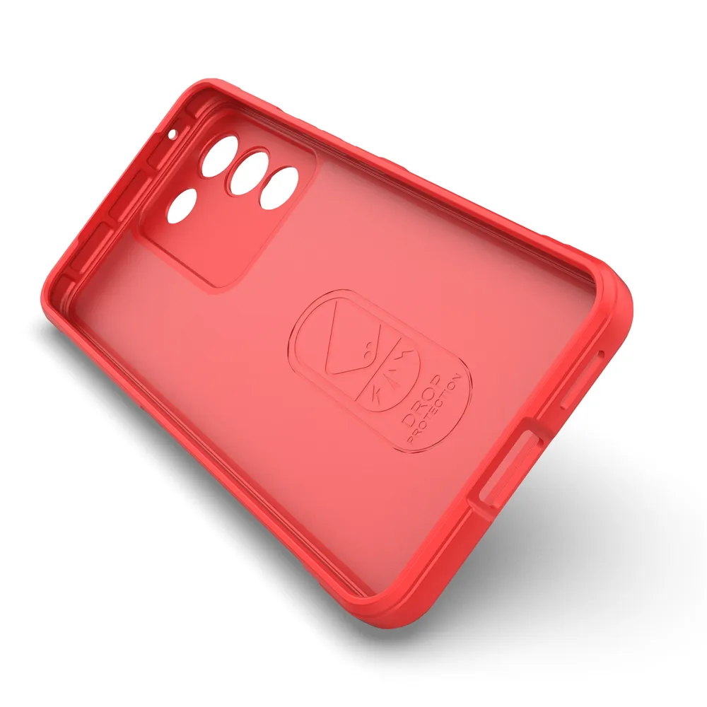 For Vivo Y200 5G Anti-Shock Rubber Case With Lining Rugged Armor ...