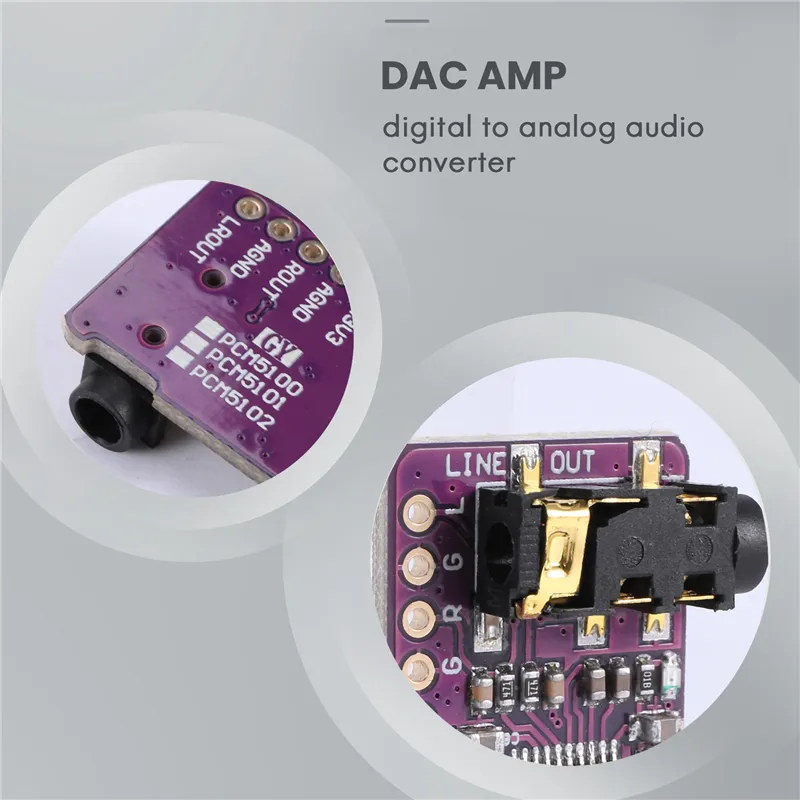 DHgate.com:PCM5102A DAC Digital Audio Decoder Module, HiFi Stereo DAC Digital-to-Analog ...
