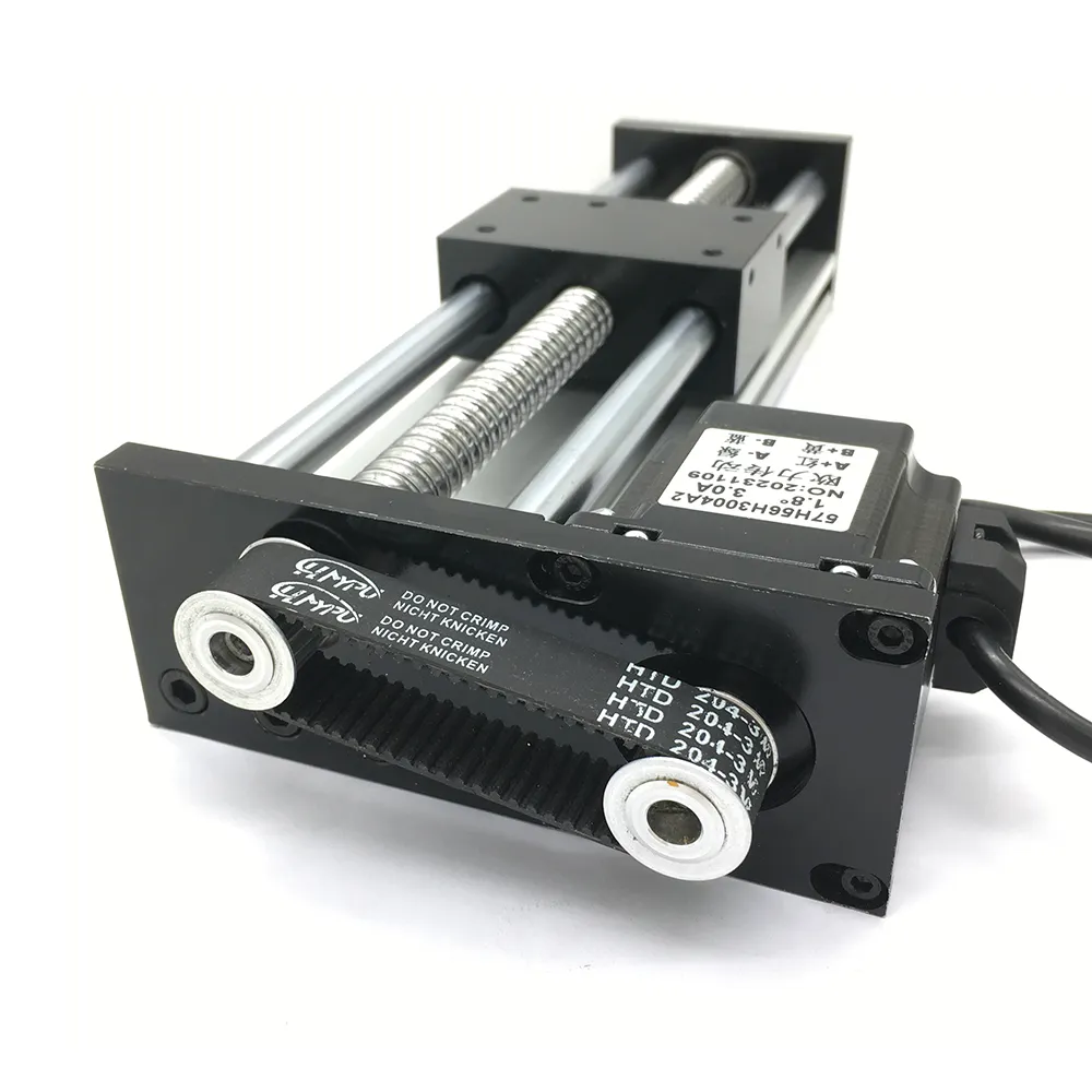 Synchronous Pulley Linear Rail Kit Sliding Table Module 50-500mm Stroke ...