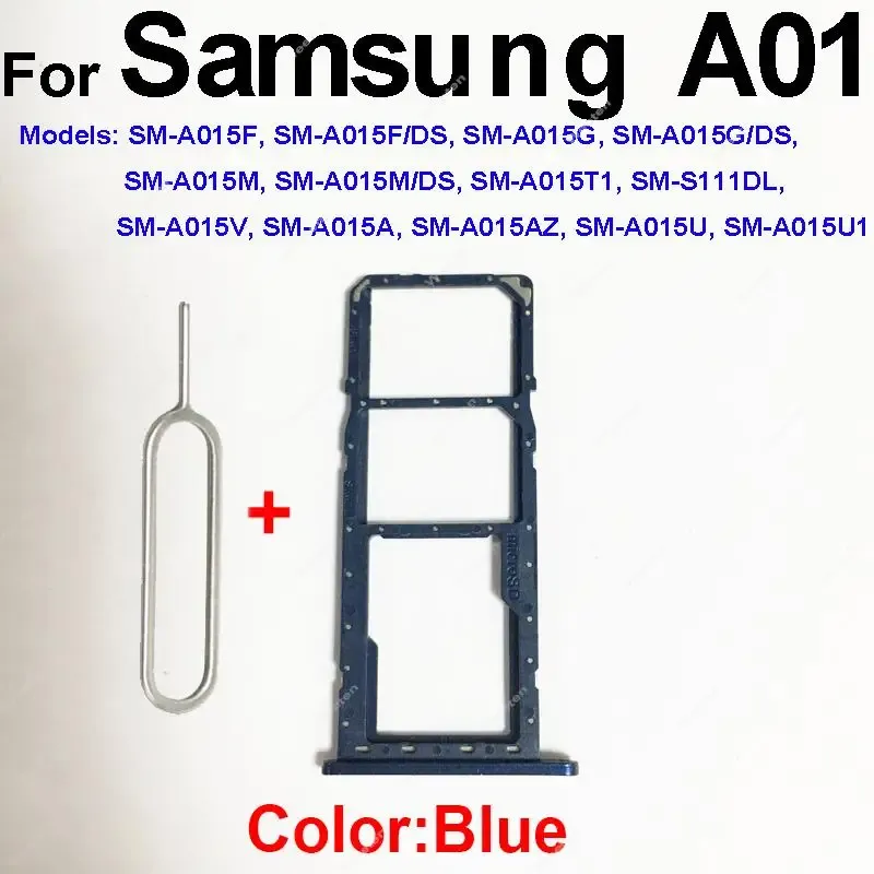 Samsung Dual SIM Card Hard Drive Adapter Holder Replacement For A01, A015,A01 Core, E13/A02 ...