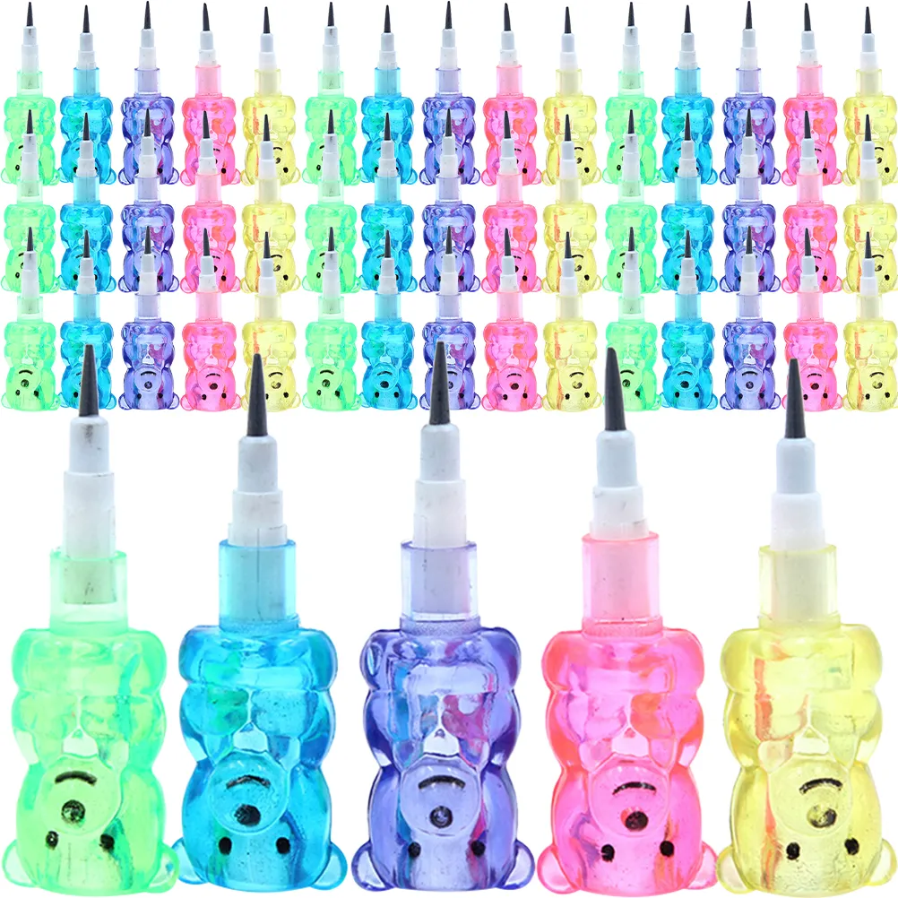Ciieeo Stackable Plastic Colored Bear Pencils - for Birthday Favors ...