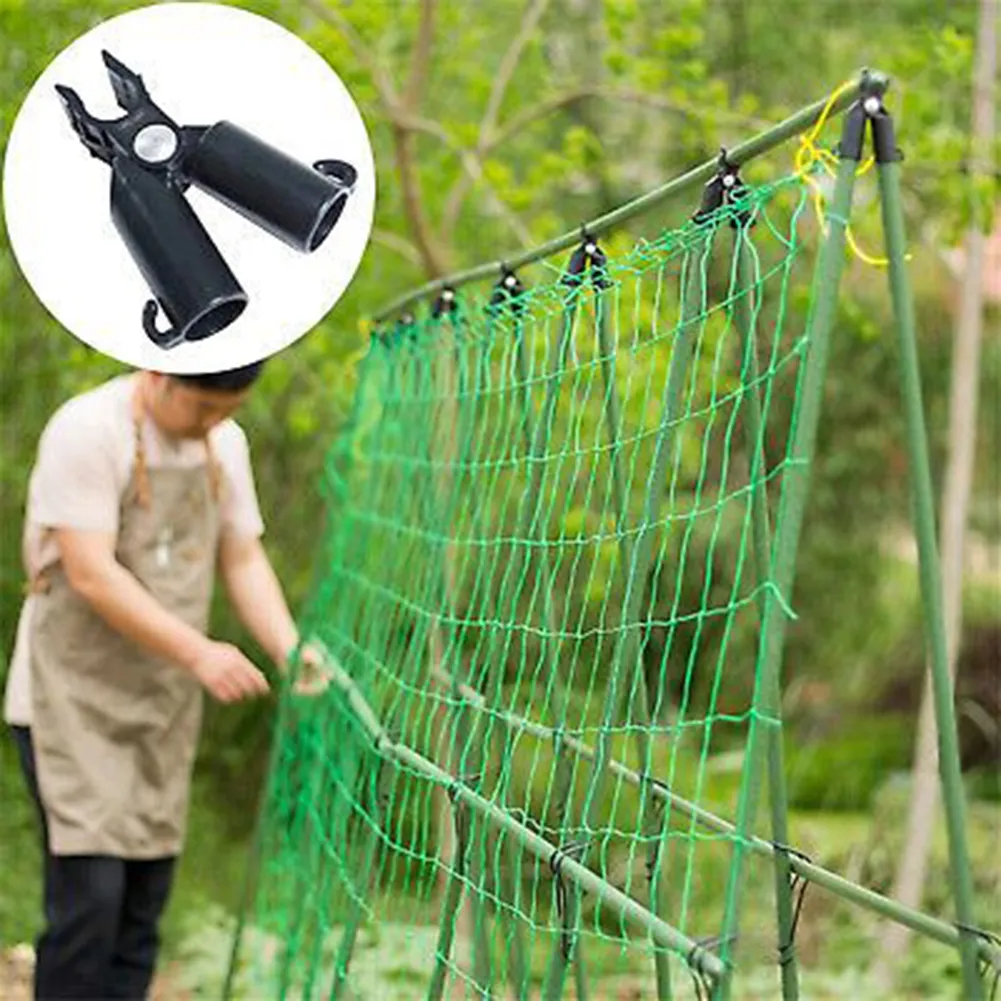 Red Plastic Plant Clips for Outdoor Use: 12 Pack, Durable Black Cage ...