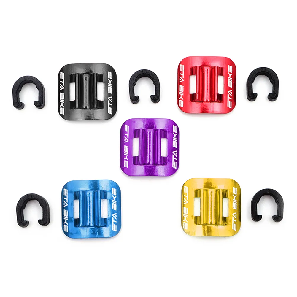 Bike Brake Cable Guide Clips Bicycles Aluminium Alloy C Buckles Clamps ...