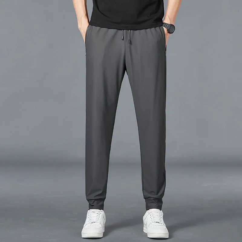 Mens Joggers Sweatpants Black Baggy Casual Track Pants Elastic Waist ...