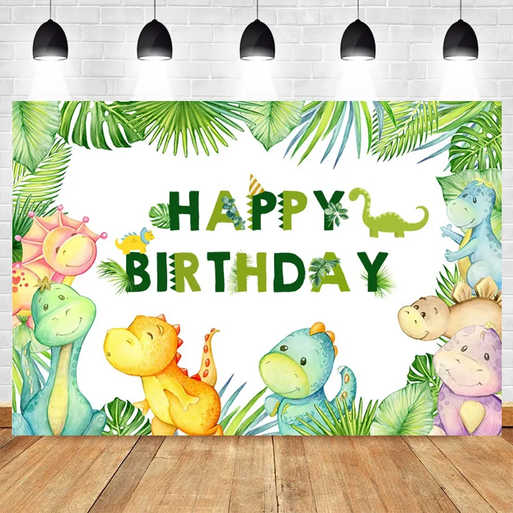 Dinosaur Photo Backdrops Dinosaur Park Theme Birthday Party Background ...