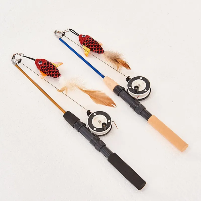 DHgate.com:2024Cat Teaser Wand Interactive Pet Toys, Fish-shaped ...