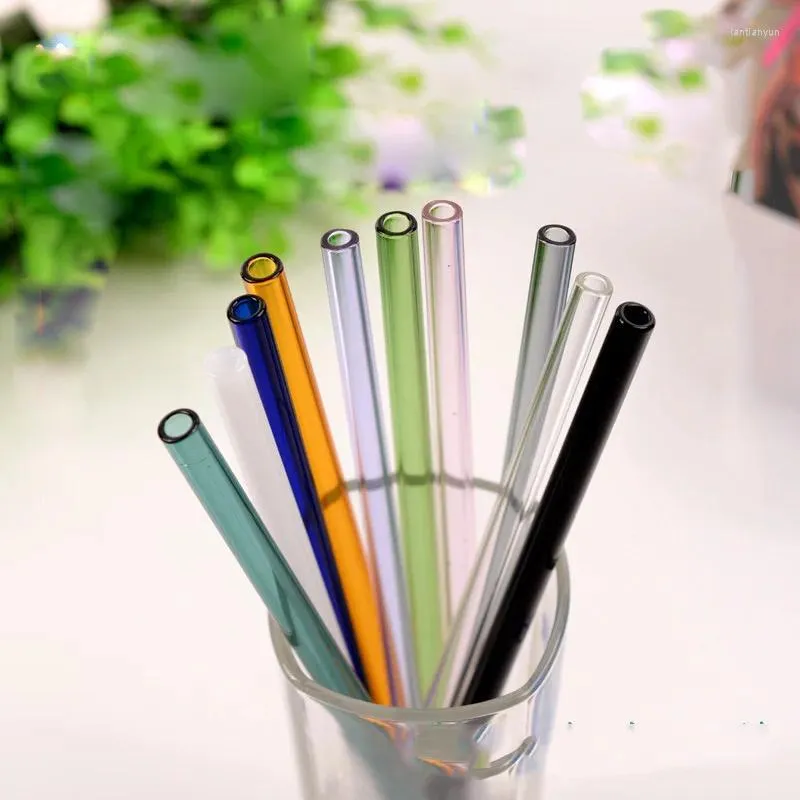 DHgate.com:Colorful Glass Drinking Straws w/ Cleaner - Pyrex, Reusable ...