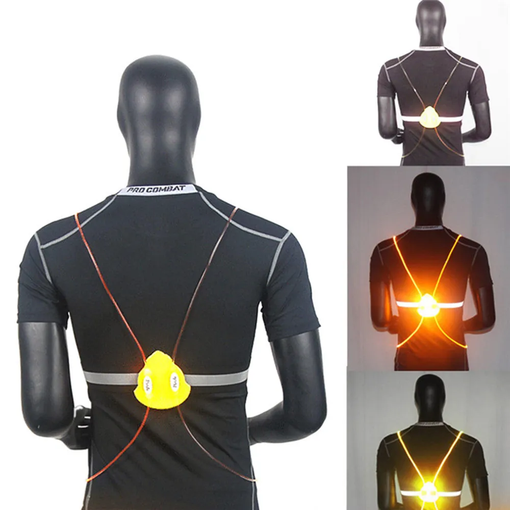 Reflective LED Flash Vest for Night Cycling Running Outdoor Activities ...