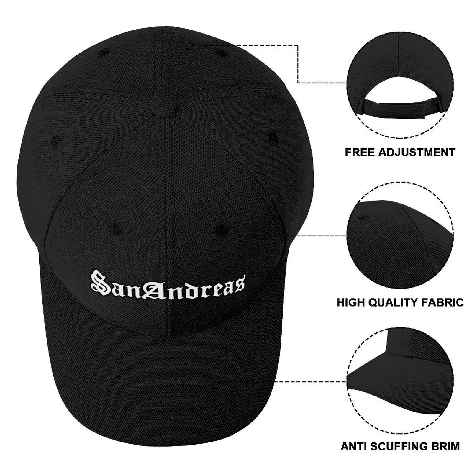 GTA San Andreas Baseball Cap Anime Cowboy Western Dad Hat For Men ...