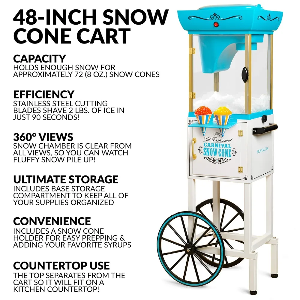 DHgate.com:Snow Cone Shaved Ice Machine - Retro Cart Slushie Machine ...