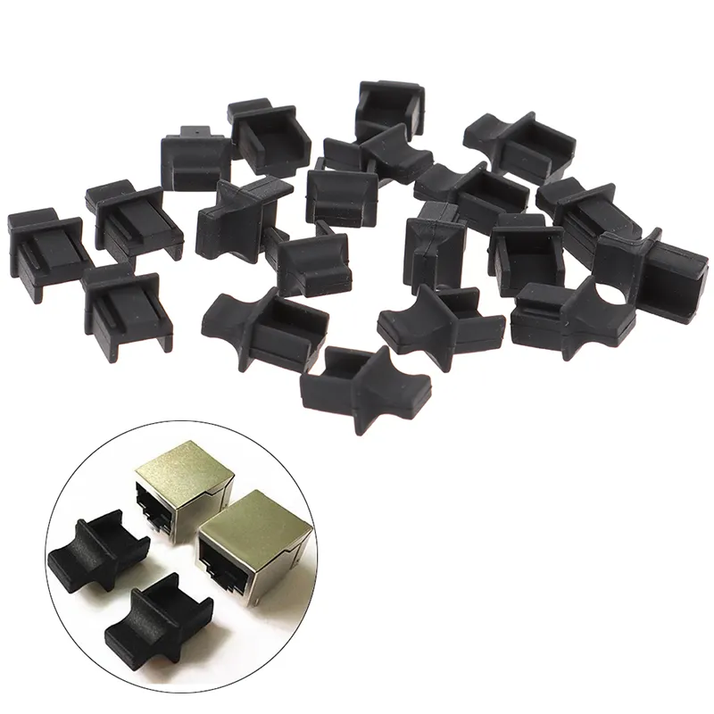 20 Pack RJ45 Connector Dust Cover - Shielded RJ45 Plugs for Network ...